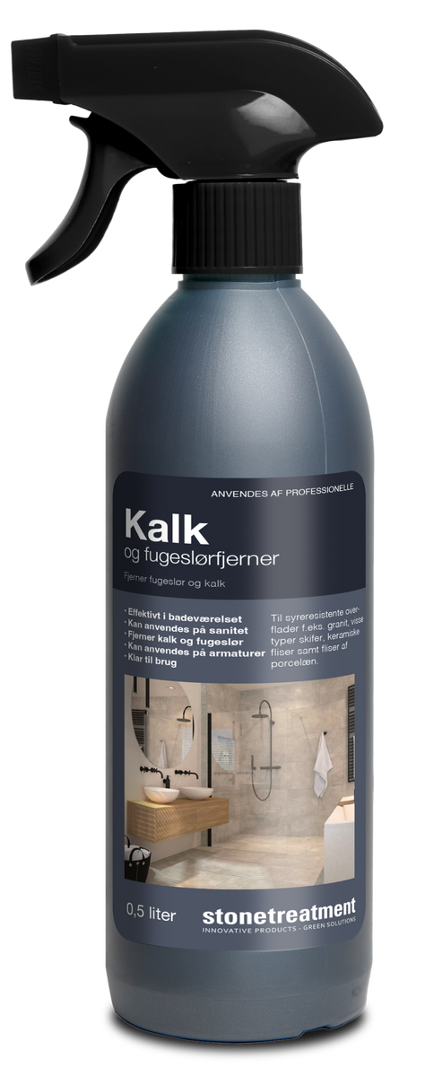 Kalk og fugeslør fjerner på spray | Købes hos Stonetreatment – Wood&Stone